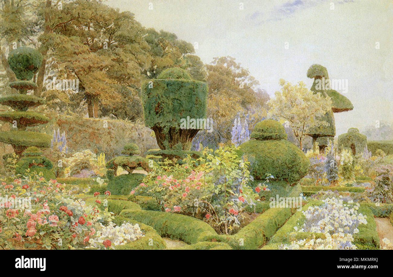 Victorian garden illustration hi-res stock photography and images - Alamy