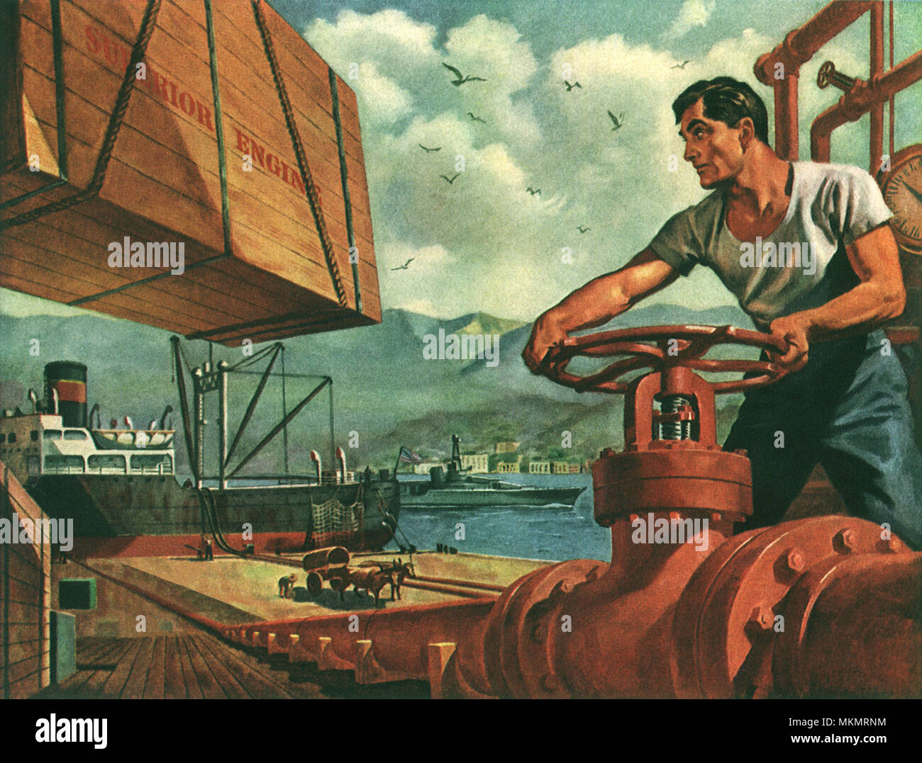 Refueling a Ship Stock Photo - Alamy