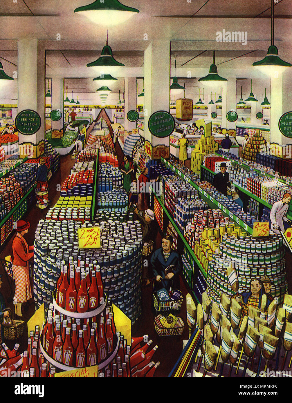 Vintage supermarket hi-res stock photography and images - Alamy