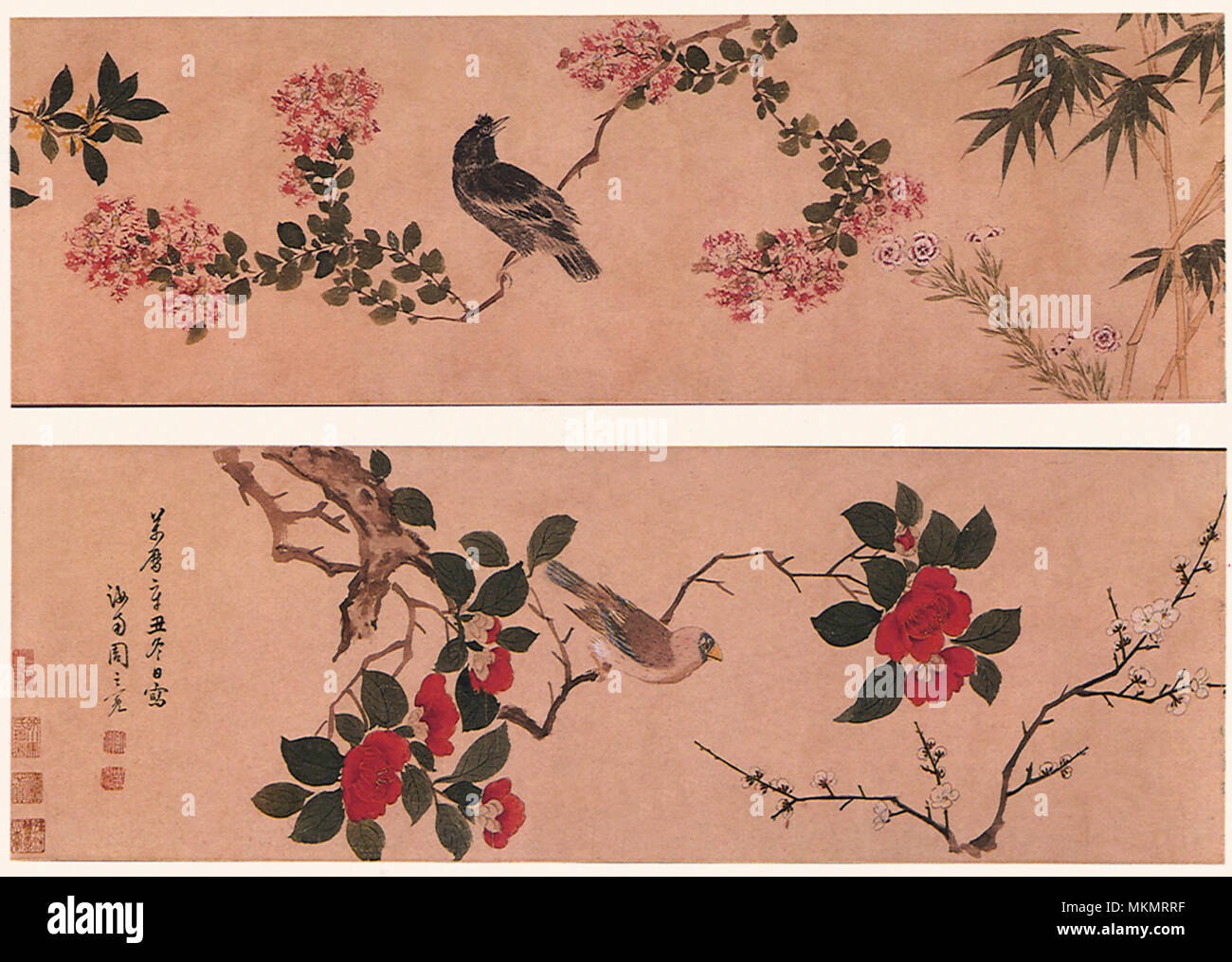 Chinese birds and flowers hi-res stock photography and images - Alamy