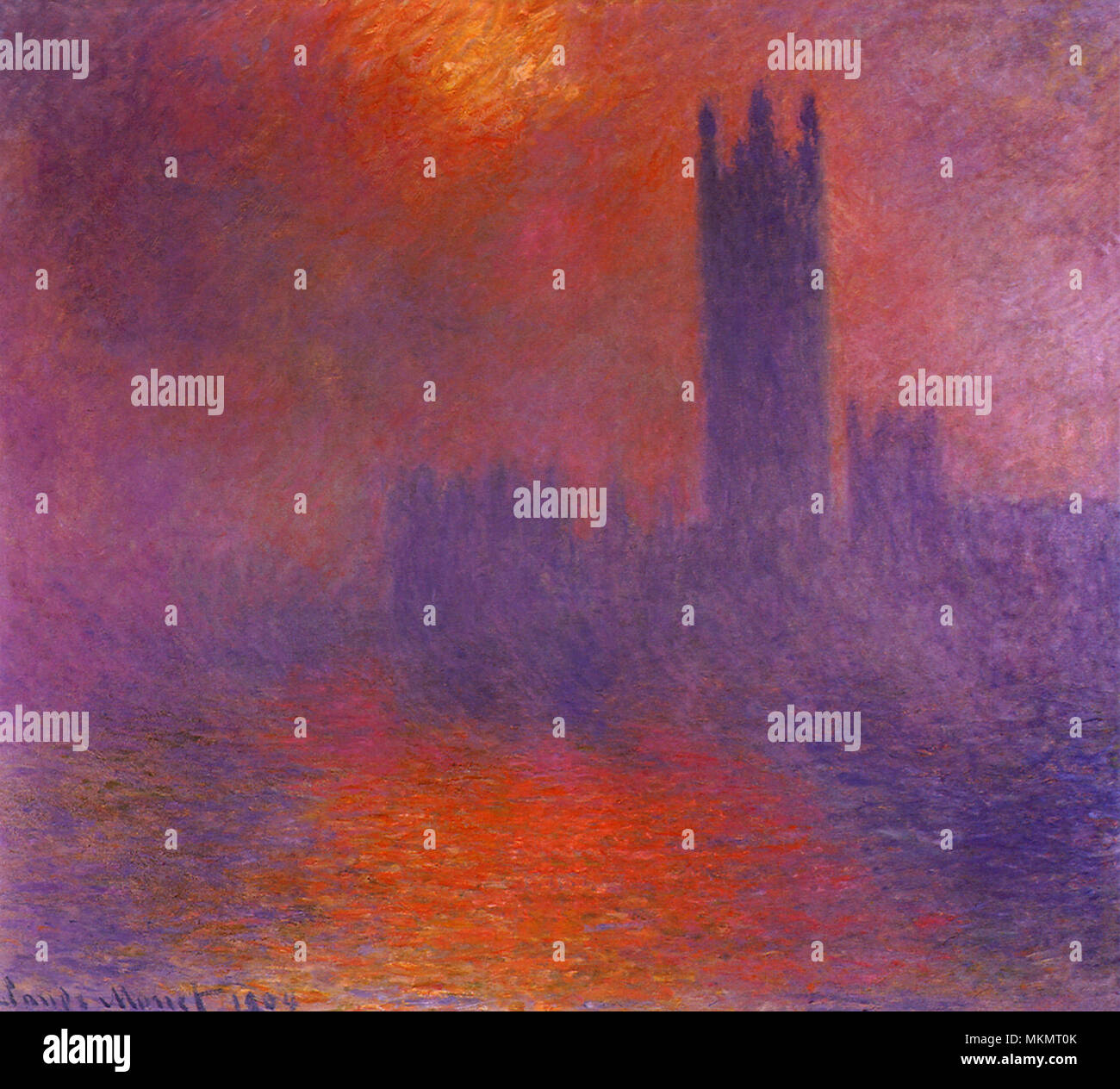 Monet houses of parliament fog hi-res stock photography and images - Alamy