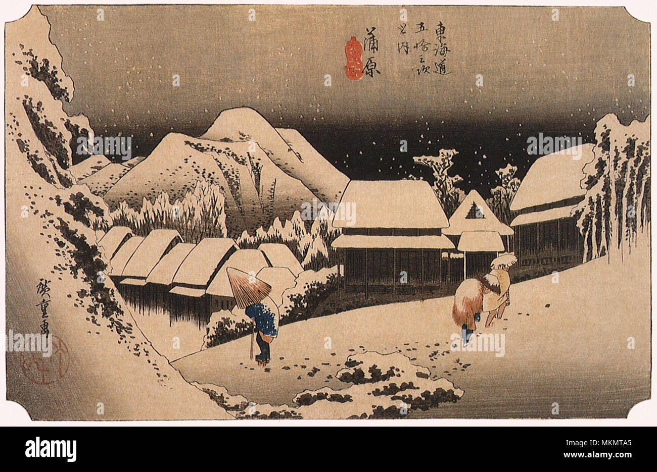 Kambara: Night Snow Stock Photo - Alamy