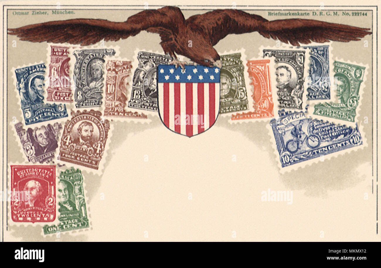 American postal stamps hi-res stock photography and images - Alamy