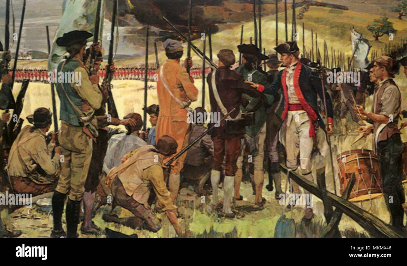 Battle of Bunker Hill. Charlestown. 1775 Stock Photo - Alamy
