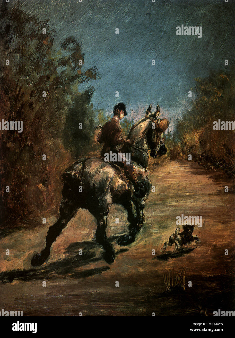 Rider with horse and dog hi-res stock photography and images - Alamy