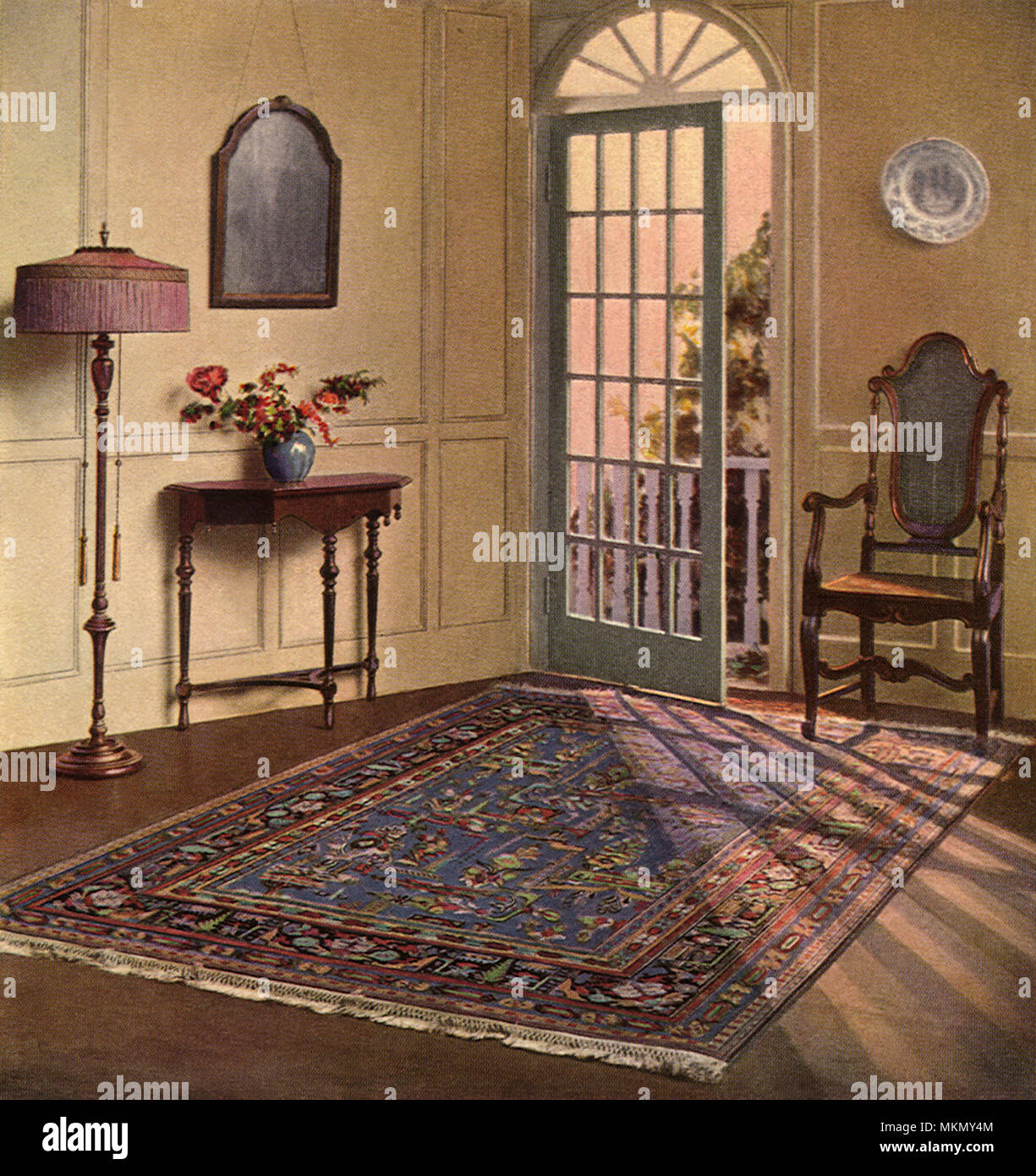 Light on Persian Rug Stock Photo - Alamy