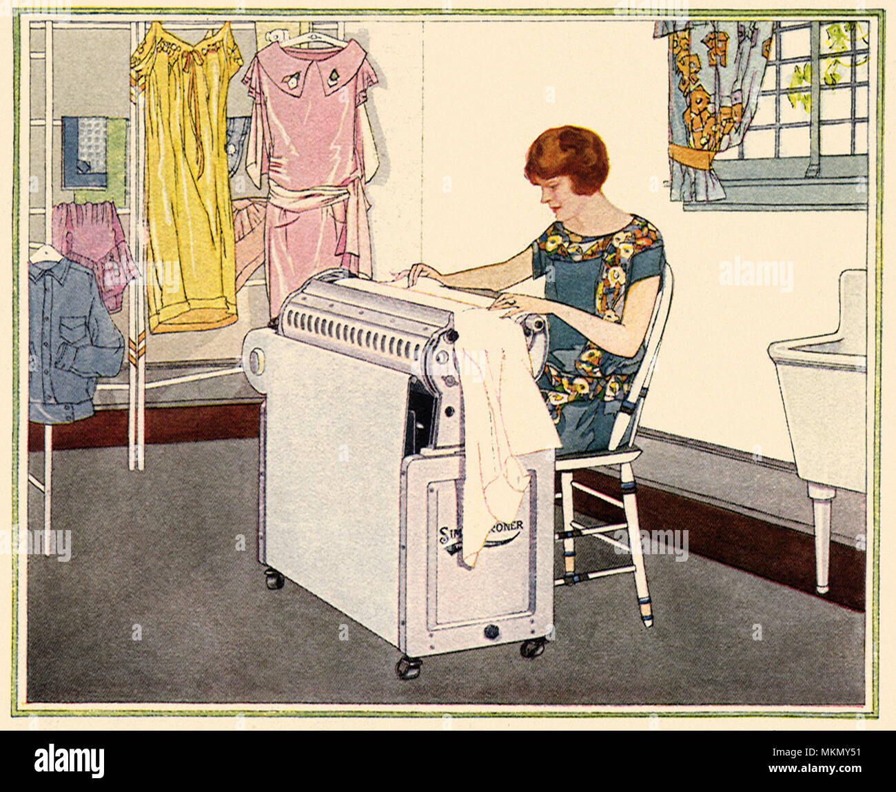 Machine ironer hi-res stock photography and images - Alamy