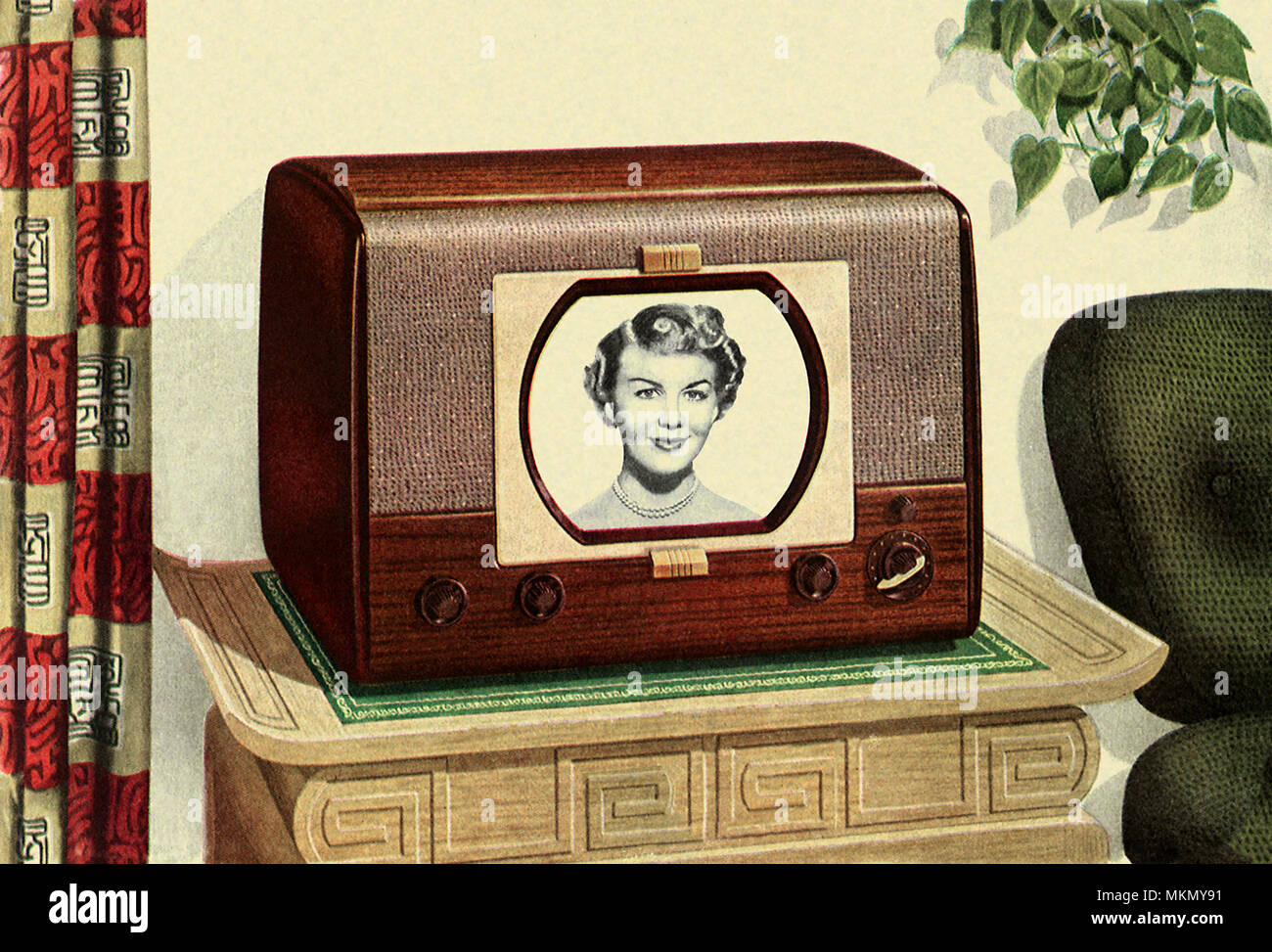 Early Model Television Stock Photo - Alamy