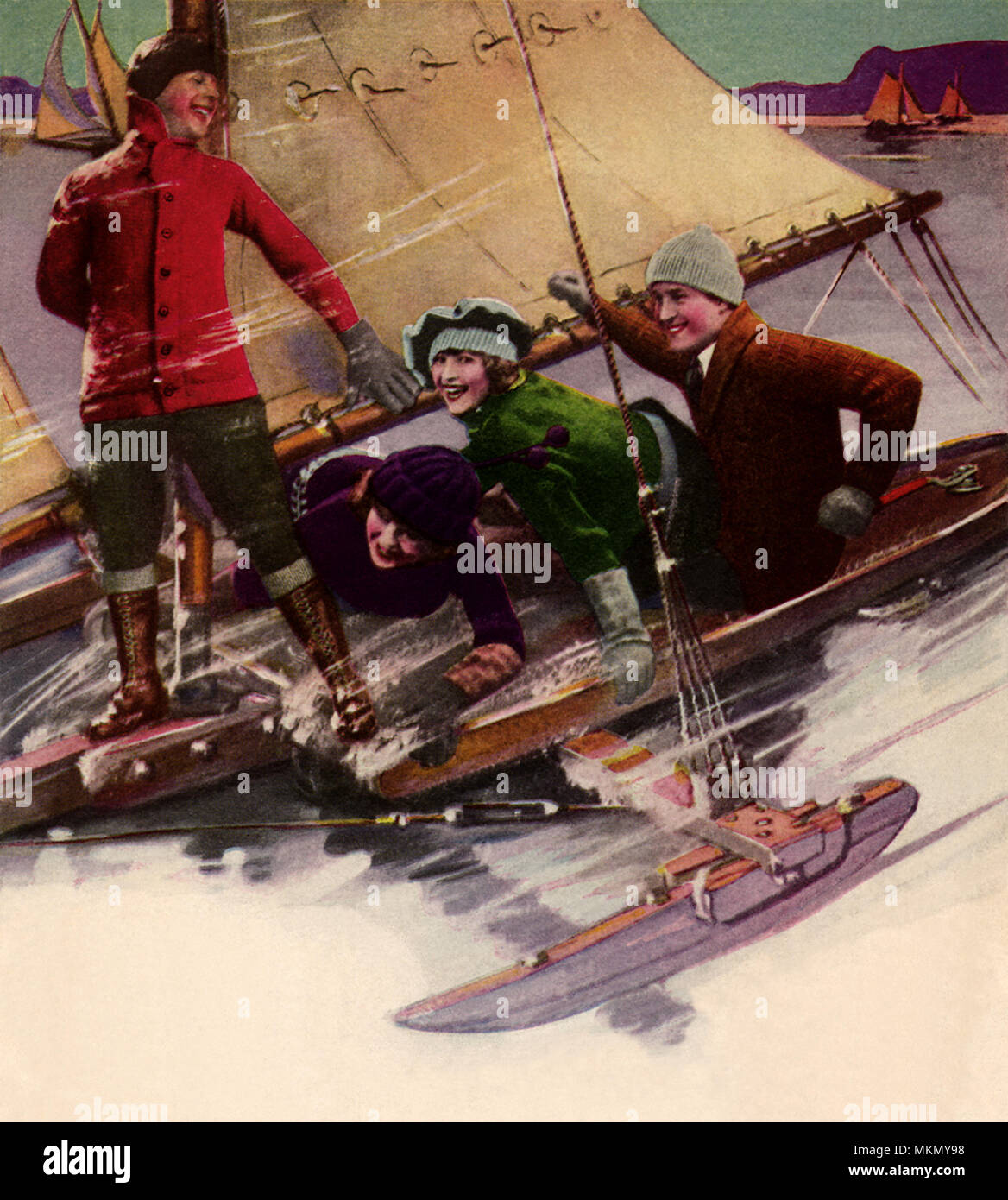 Sled with sail hi-res stock photography and images - Alamy