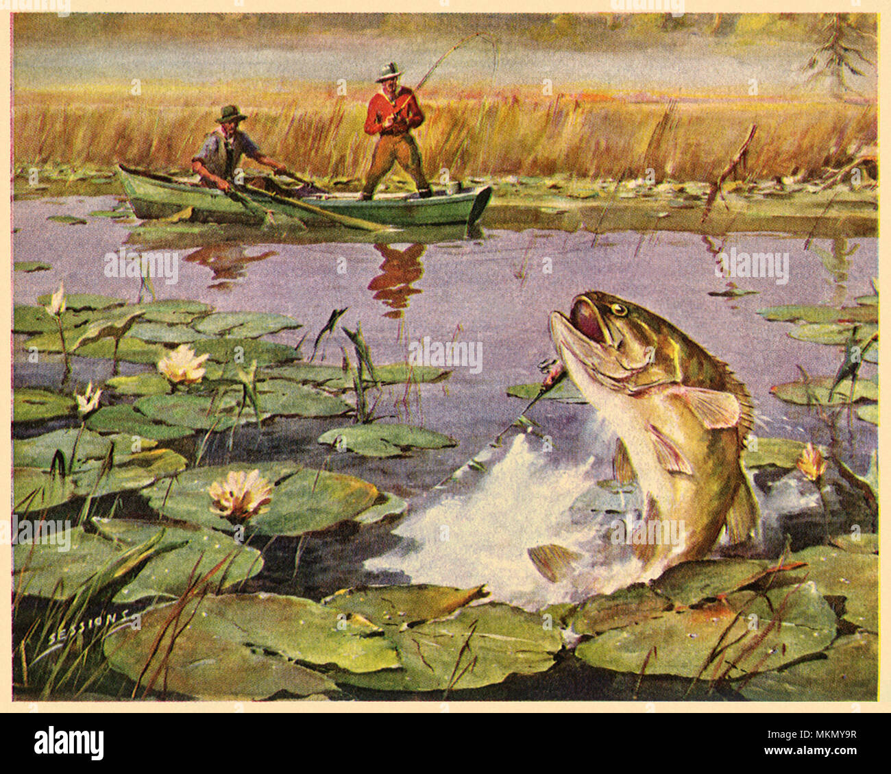 Reeling in The Catch Stock Photo - Alamy