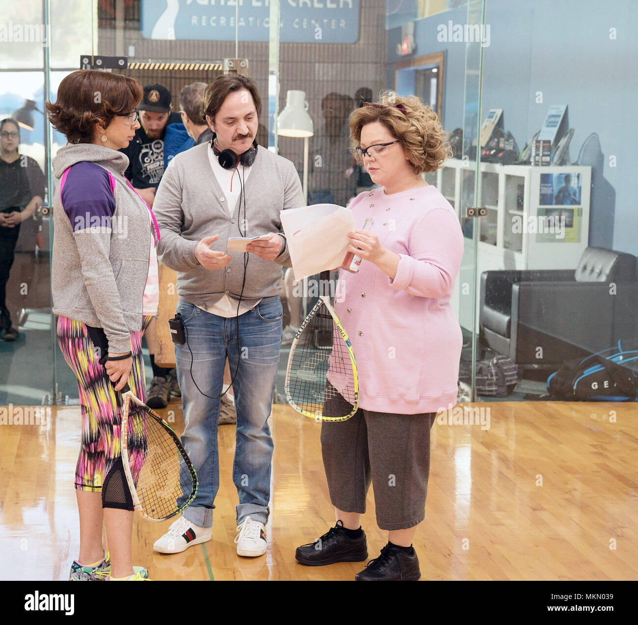 LIFE OF THE PARTY, from left, Maya Rudolph, director Ben Falcone ...
