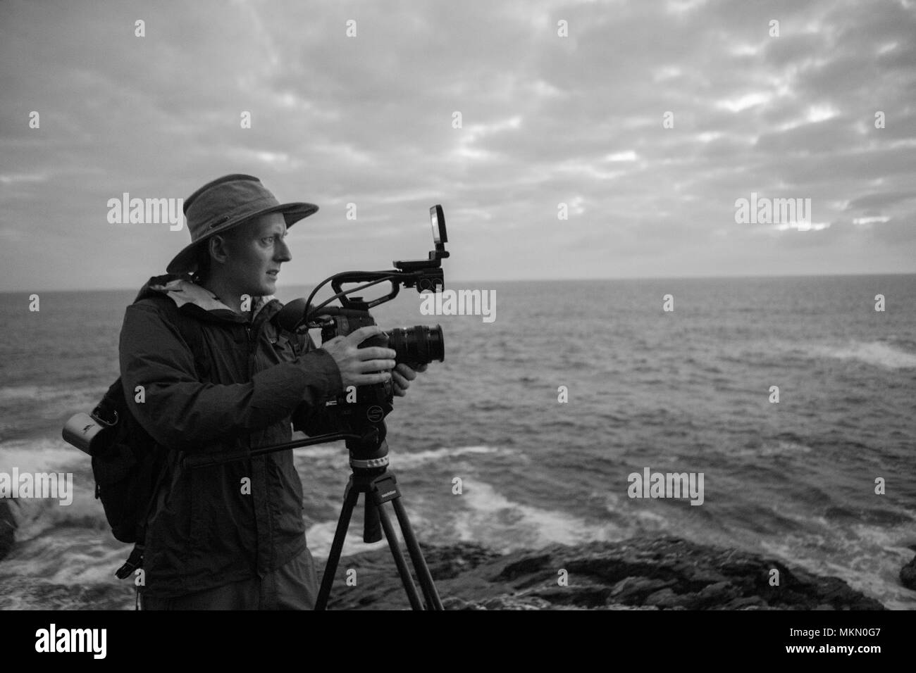 STRANGERS ON THE EARTH, director Tristan Cook, on location, 2016. ph ...