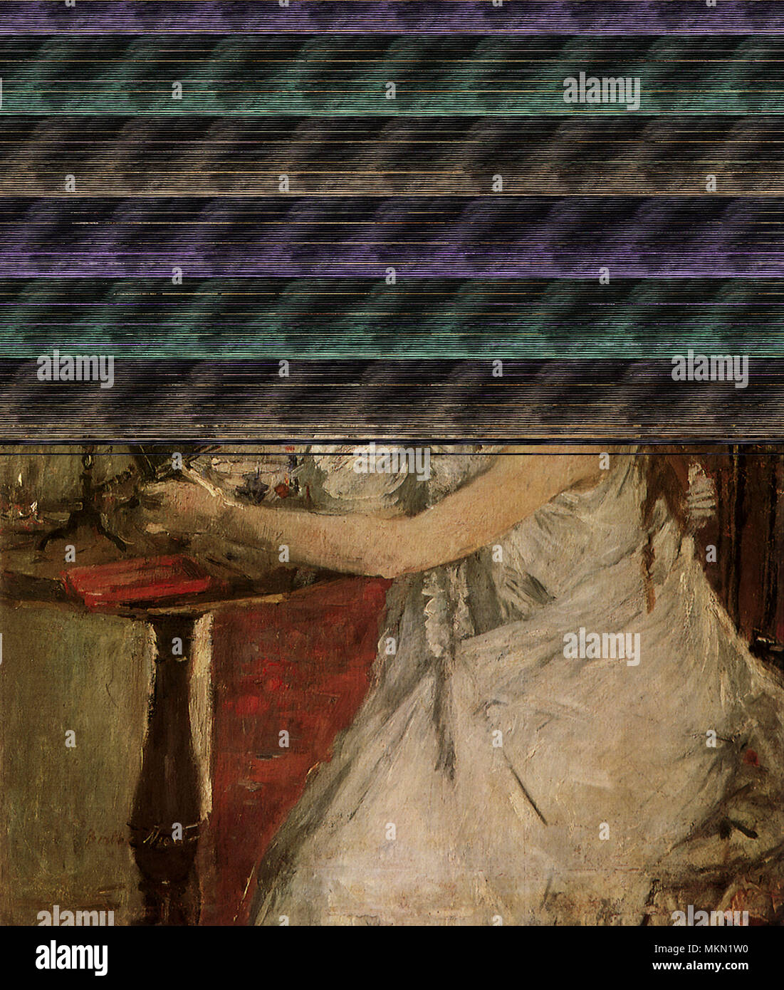 Young Woman Powdering her Face Stock Photo - Alamy