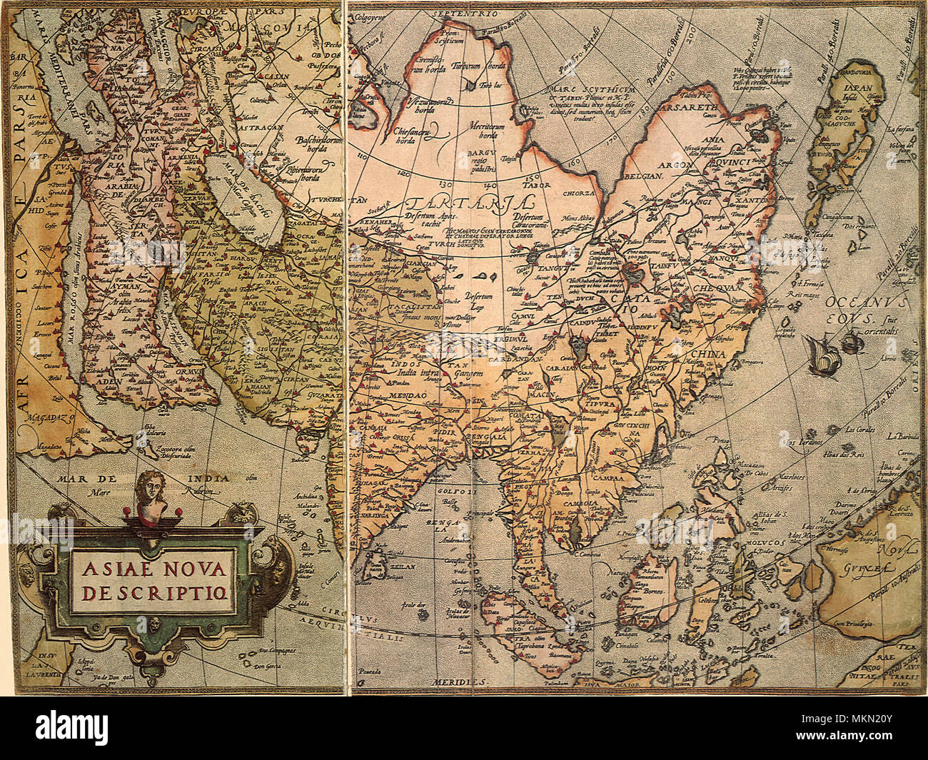 Asia continent maps hi-res stock photography and images - Alamy