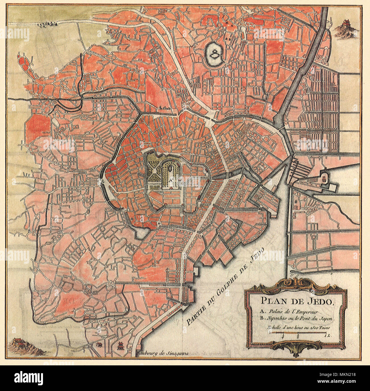Plan de Jedo 1752 Stock Photo - Alamy