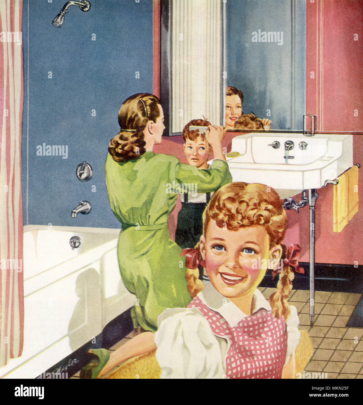 Grooming The Kids Stock Photo - Alamy