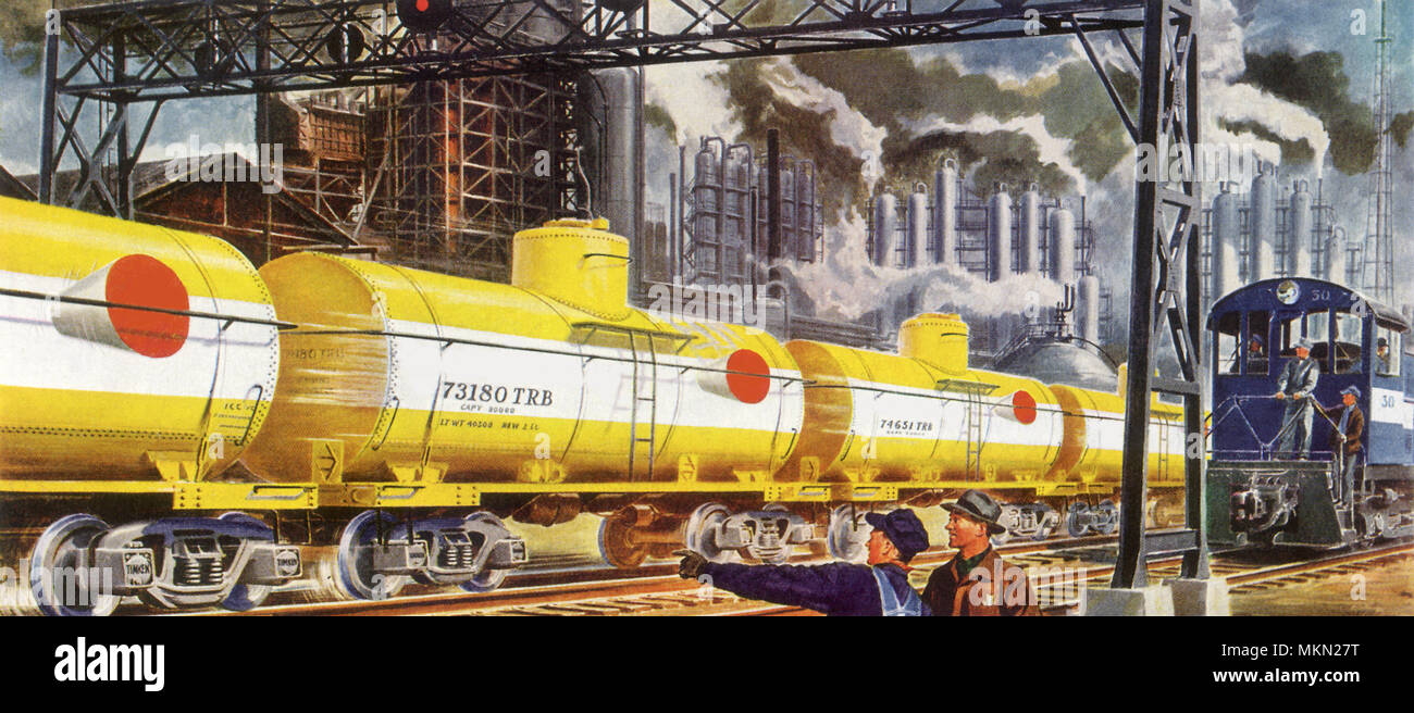 Freight Cars Pass Thru Stock Photo - Alamy