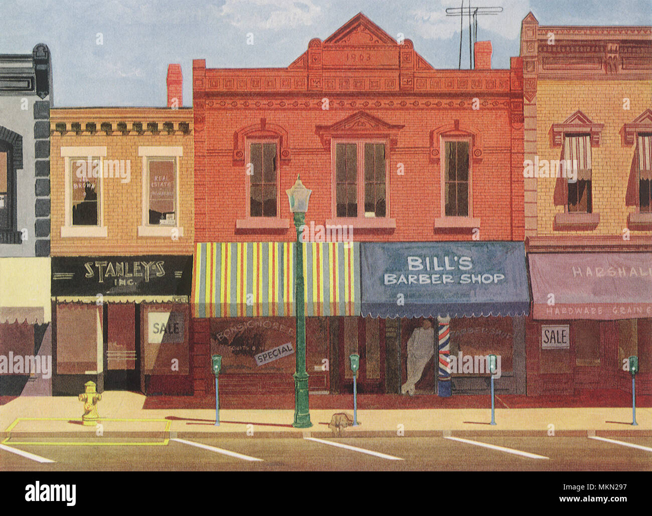 Main Street Businesses Stock Photo - Alamy