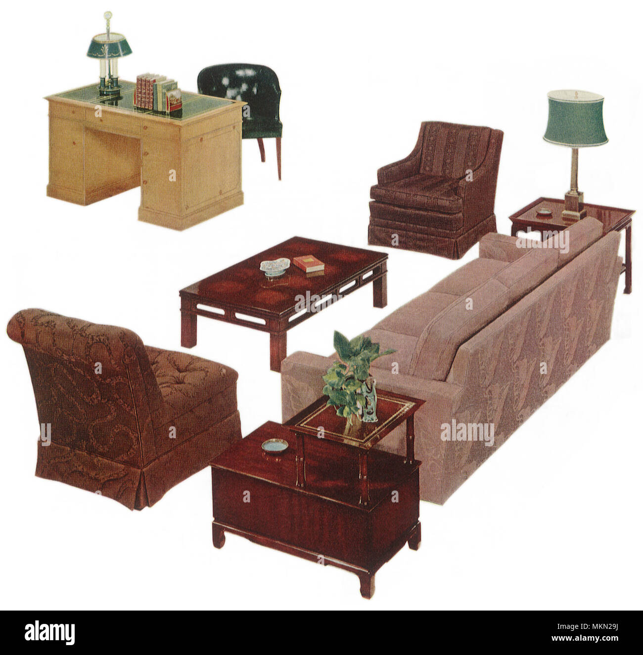 Living Room Suite Stock Photo - Alamy