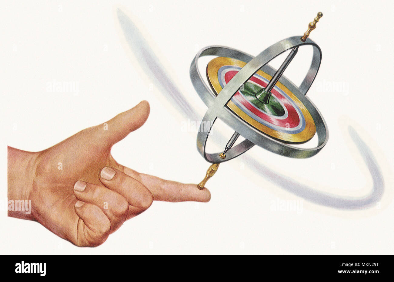 Top Spinning on Finger Stock Photo - Alamy