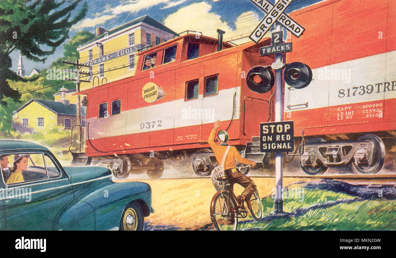 Train engineer waving hi-res stock photography and images - Alamy