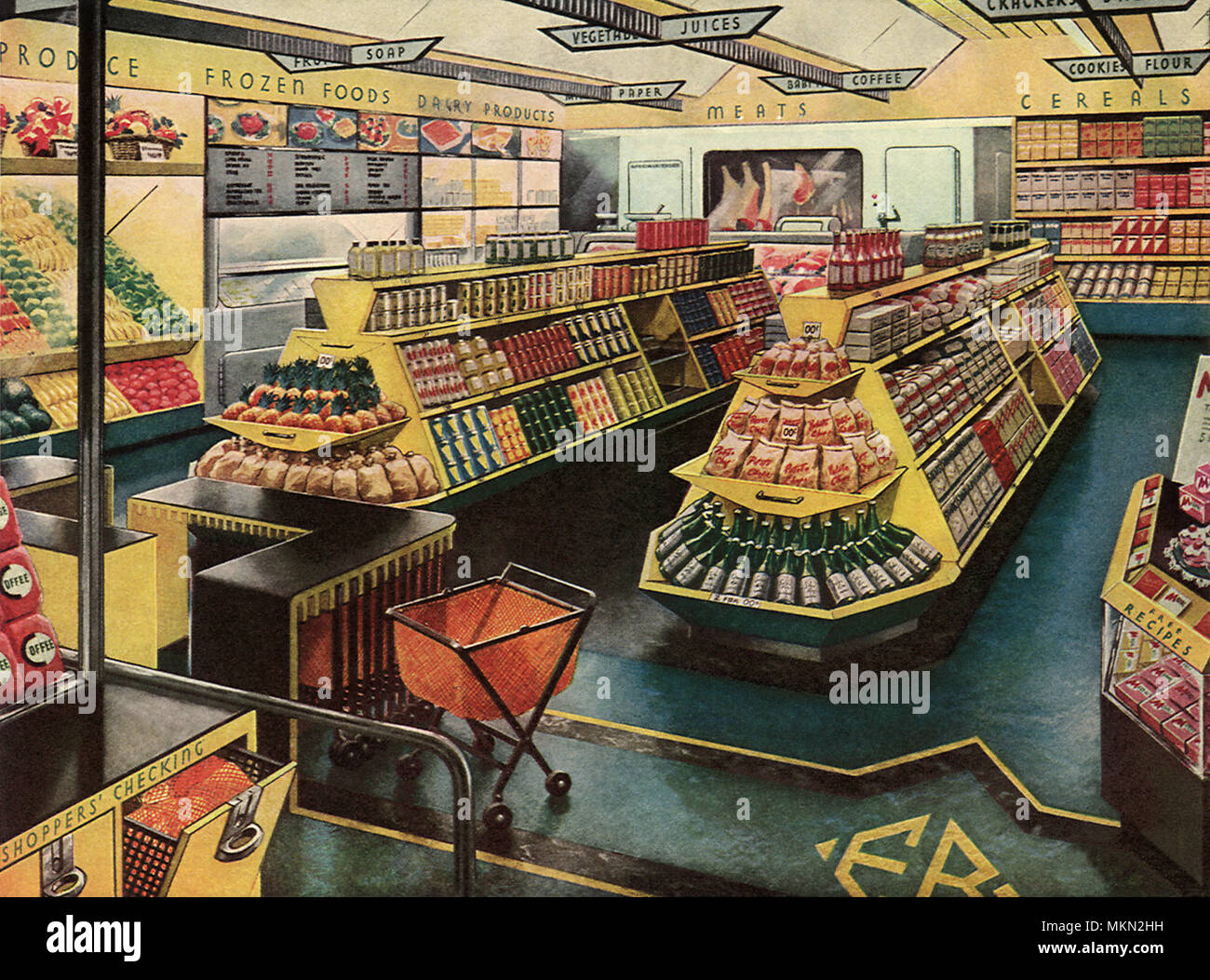 Vintage supermarket hi-res stock photography and images - Alamy