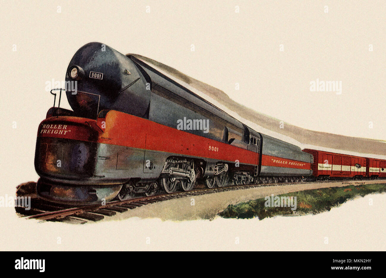 Train Rounds Bend Stock Photo - Alamy