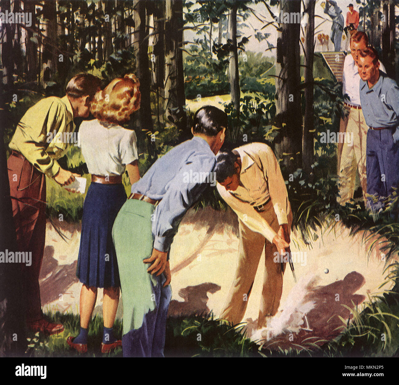 Golfer Beats Sand Trap Stock Photo - Alamy