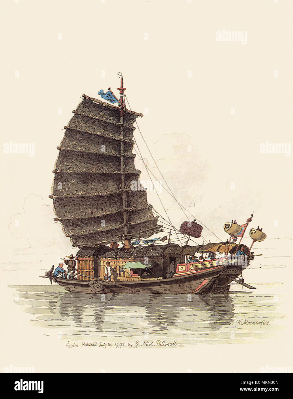 Chinese junk illustration hi-res stock photography and images - Alamy