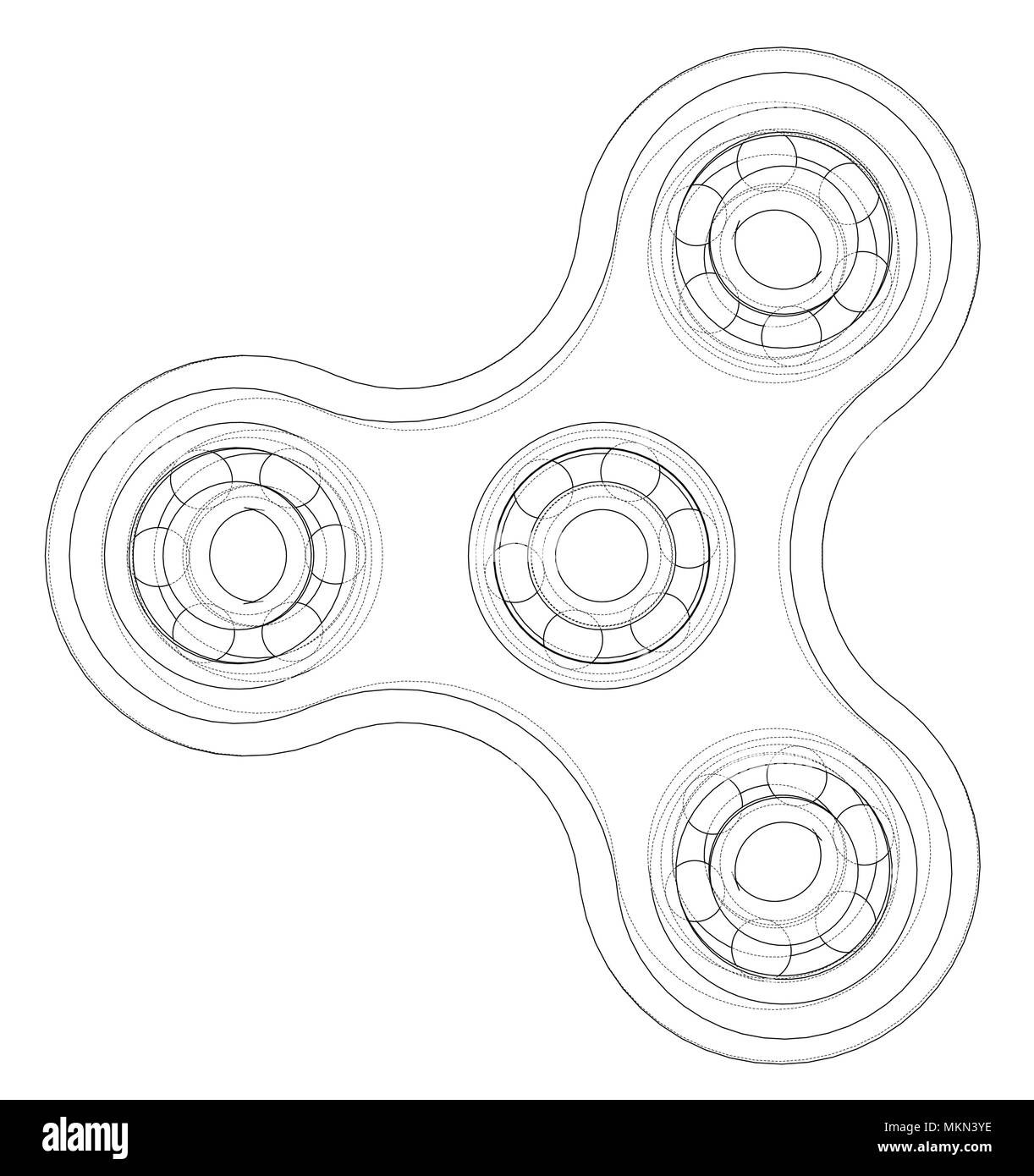 Hand spinner outline. Vector Stock Vector Image & Art - Alamy