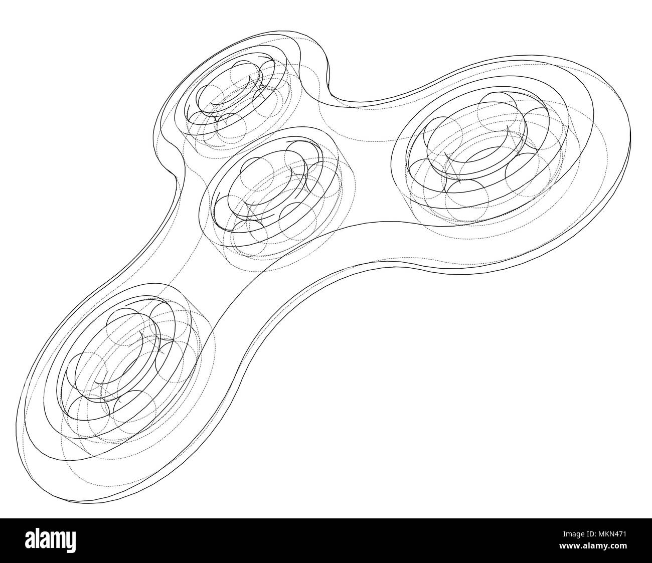 Hand spinner outline. Vector Stock Vector Image & Art - Alamy