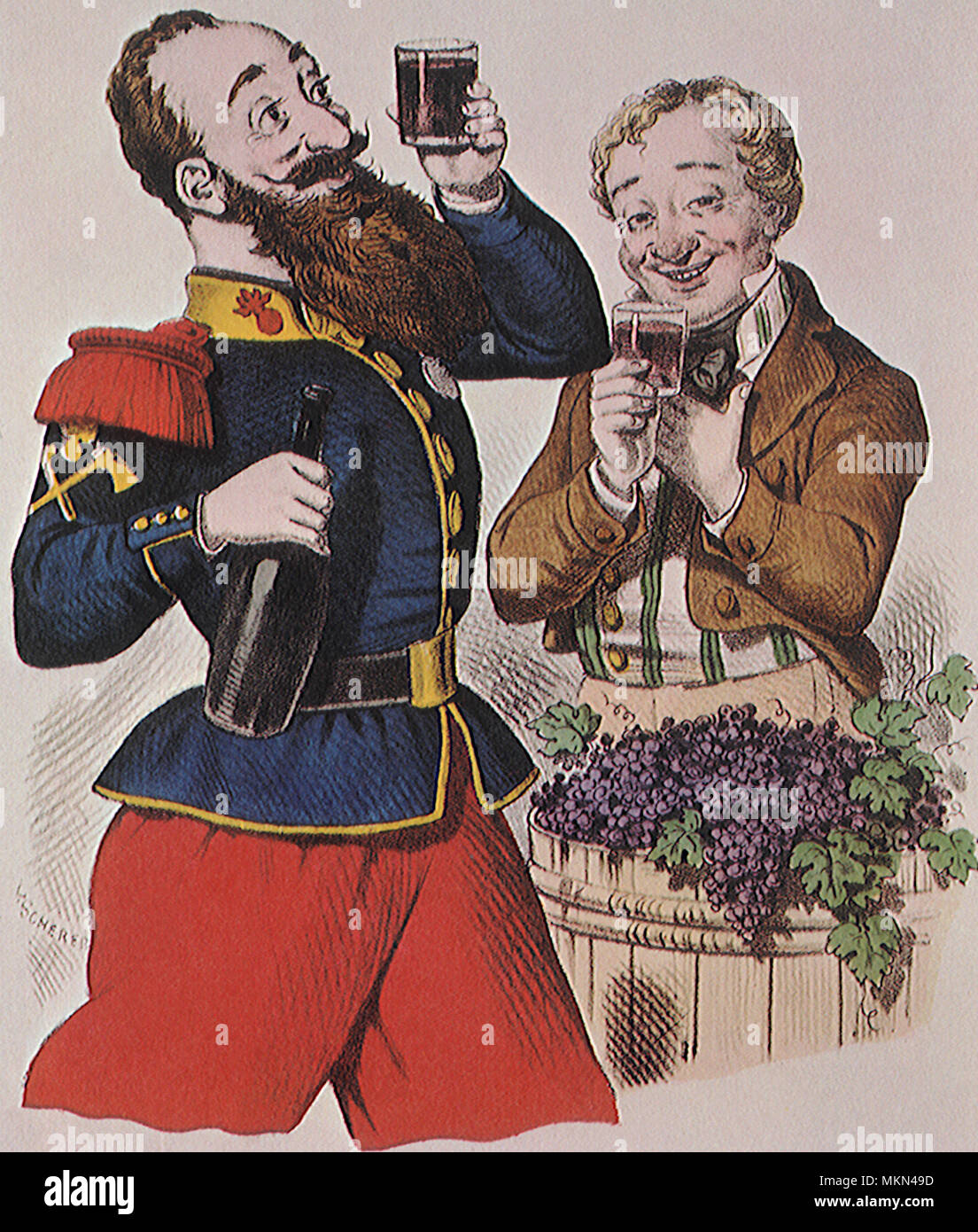 Vintage men drinking hi-res stock photography and images - Alamy