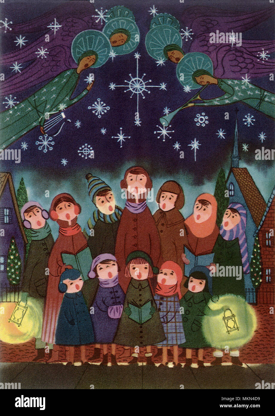 Carolers singing hi-res stock photography and images - Alamy