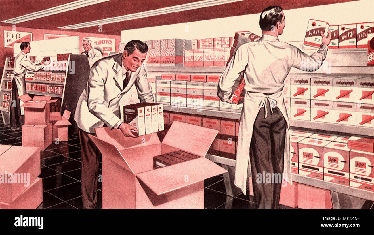 Stocking grocery shelves hi-res stock photography and images - Alamy