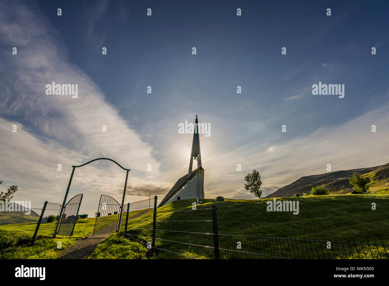 Lagafellskirkja Church, Mosfellsbaer, Iceland Stock Photo - Alamy