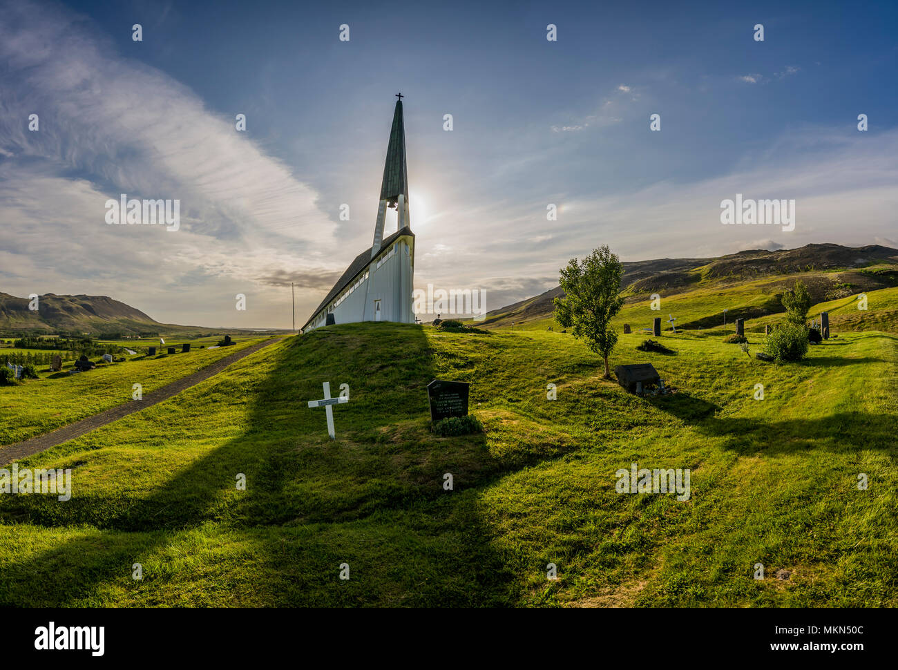 Lagafellskirkja Church, Mosfellsbaer, Iceland Stock Photo - Alamy