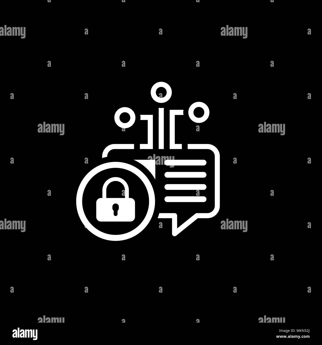 Crypto Message Icon Stock Vector Image & Art - Alamy
