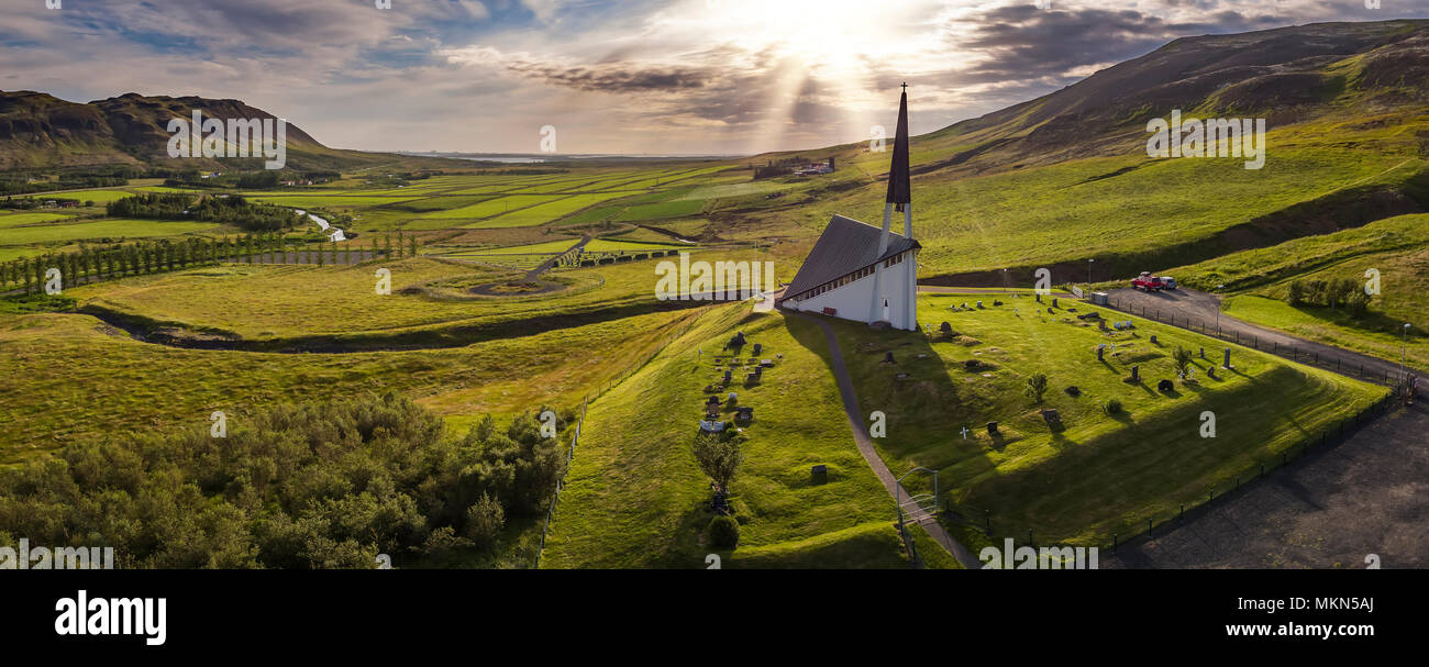 Lagafellskirkja Church, Mosfellsbaer, Iceland Stock Photo - Alamy
