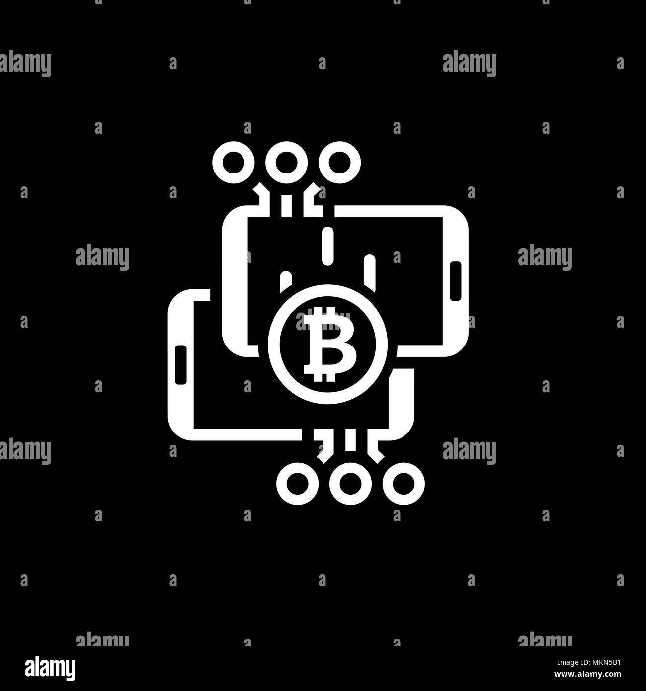 Bitcoin Transaction Icon Stock Vector Image & Art - Alamy