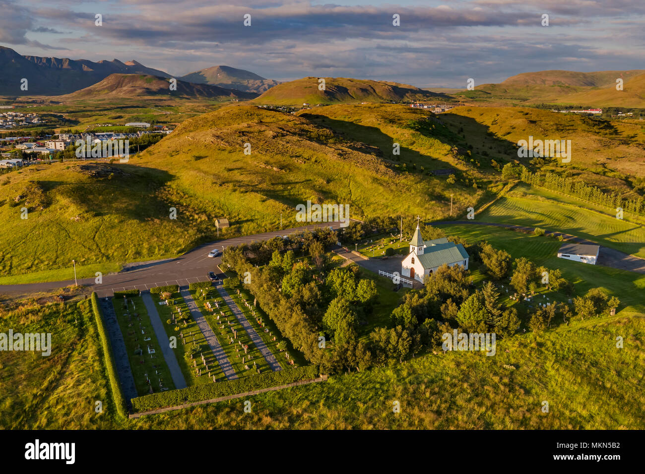 Lagafellskirkja Church, Mosfellsbaer, Iceland Stock Photo - Alamy