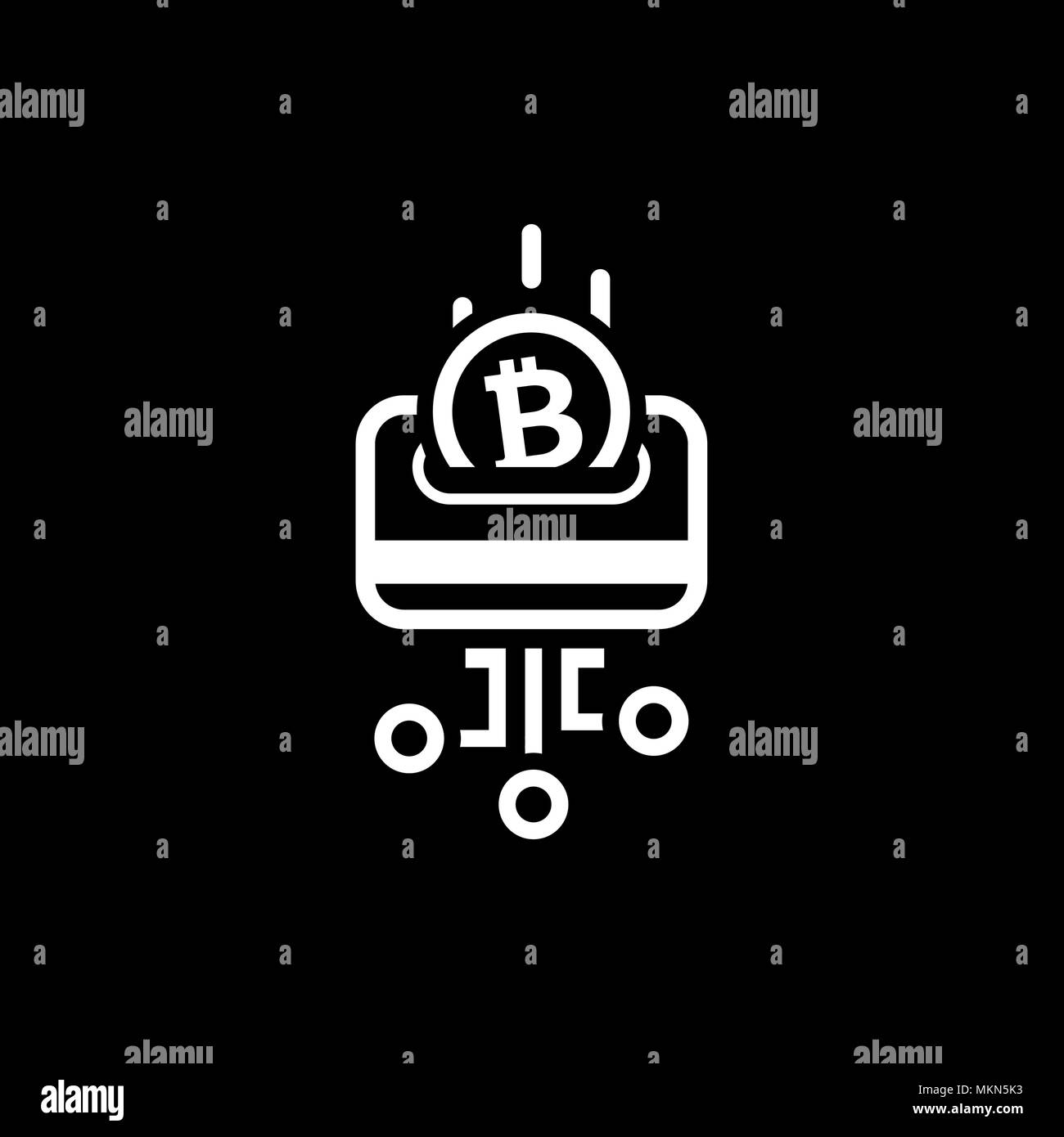 Load Card with Bitcoin Icon Stock Vector Image & Art - Alamy