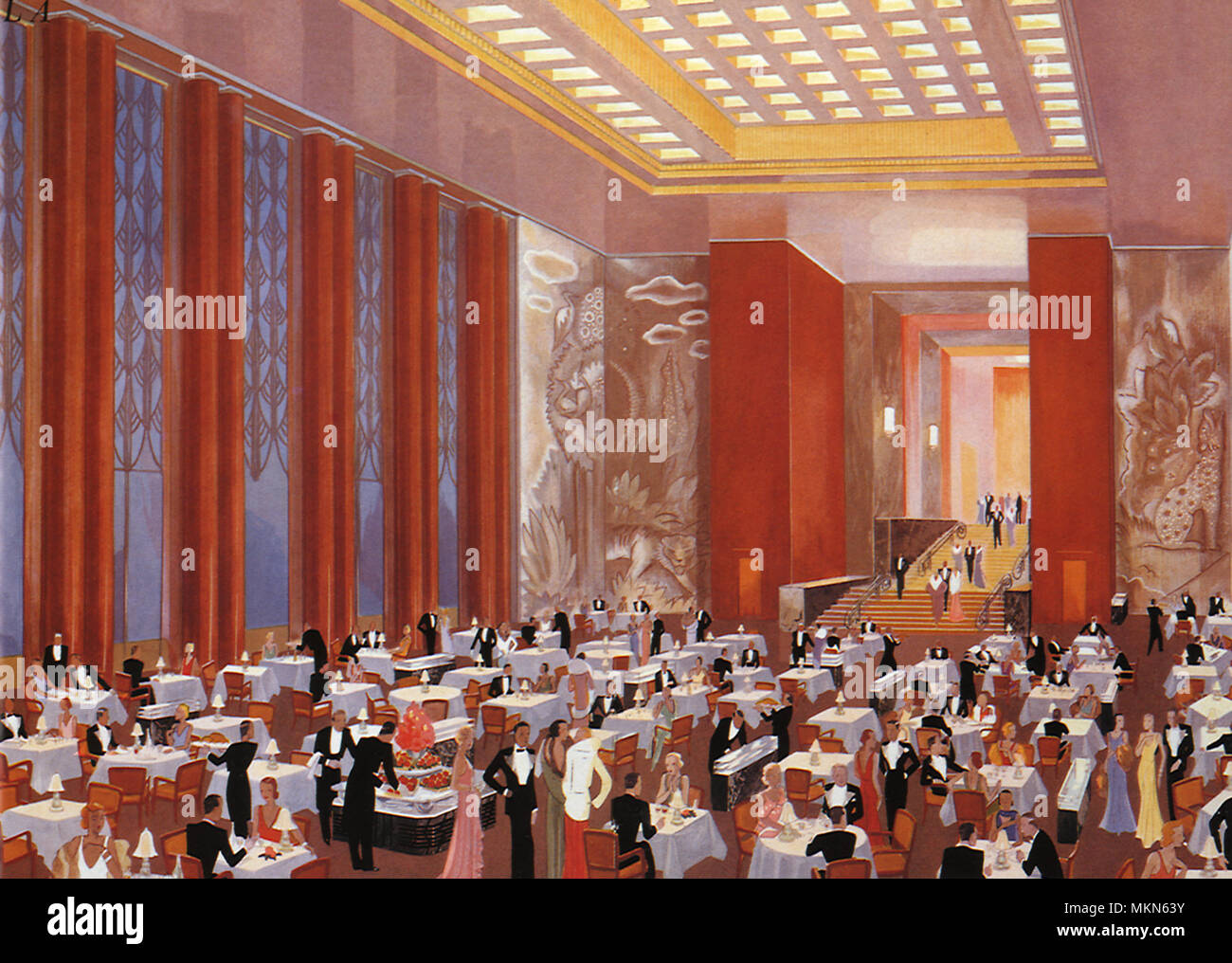 Luxury Dining Hall Stock Photo - Alamy