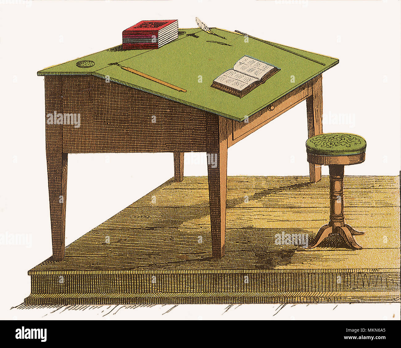 Large Green Desk Stock Photo - Alamy