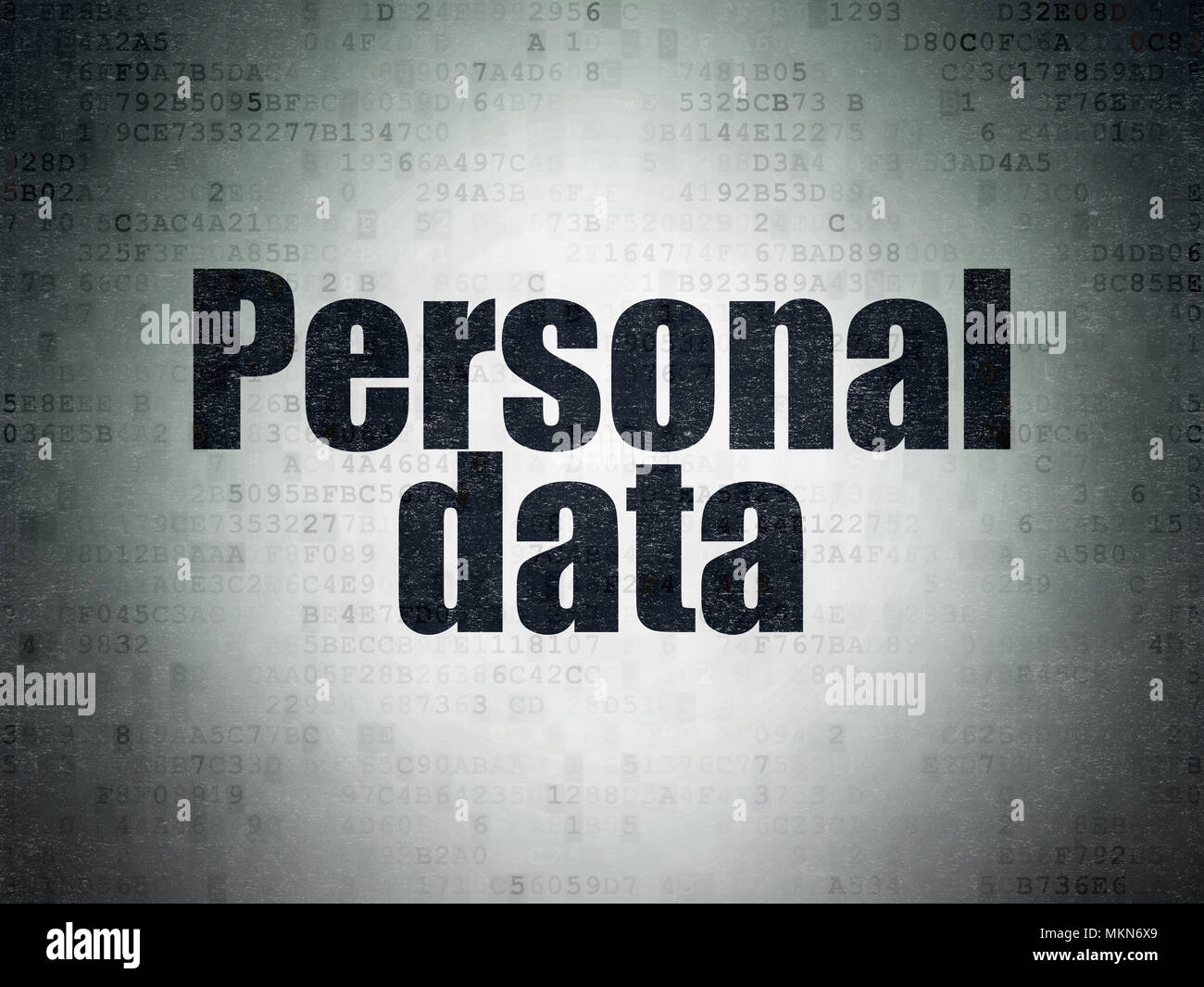Information concept: Painted black word Personal Data on Digital Data ...