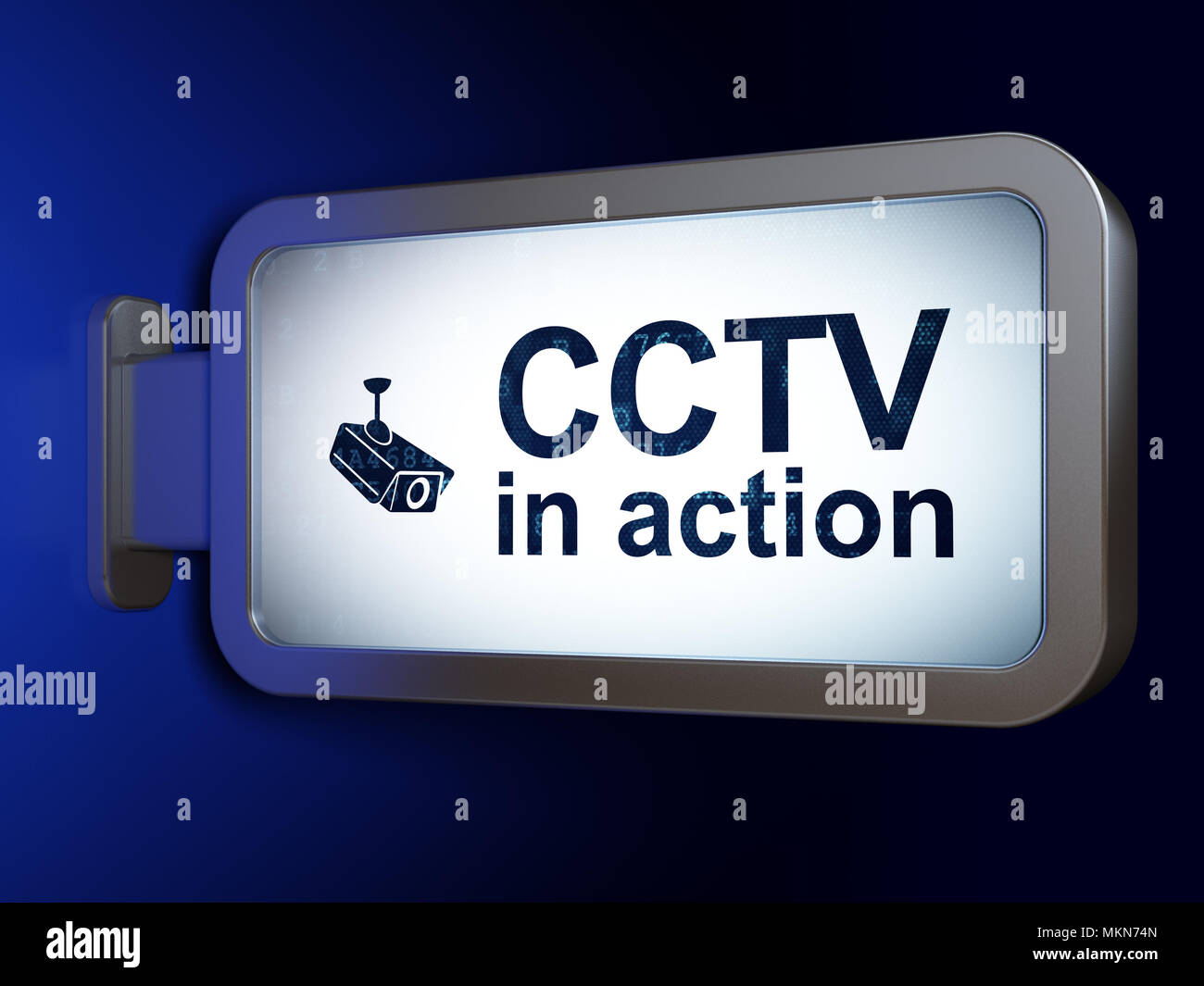 Protection concept: CCTV In action and Cctv Camera on advertising ...