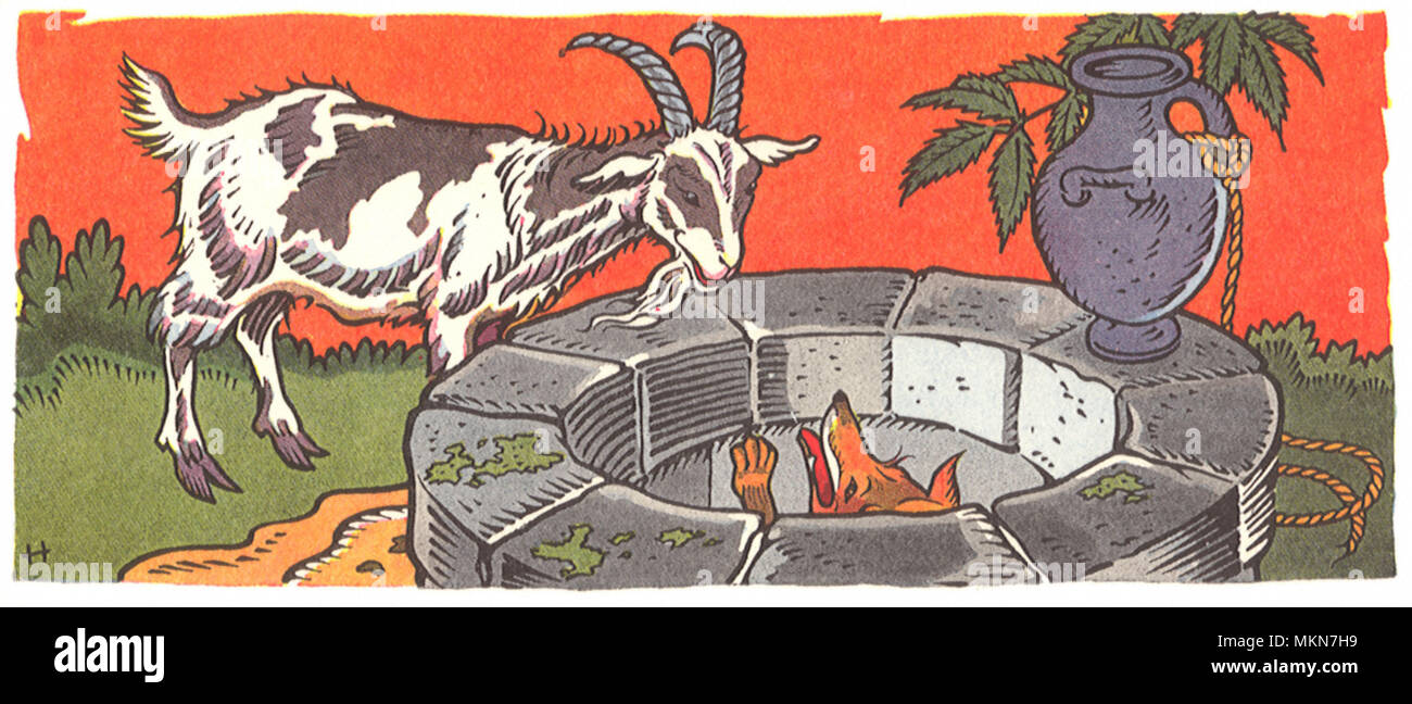 Fox and a Goat Stock Photo - Alamy