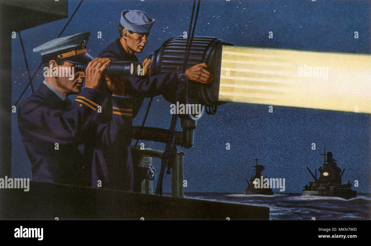 Naval Officers on Watch Stock Photo - Alamy