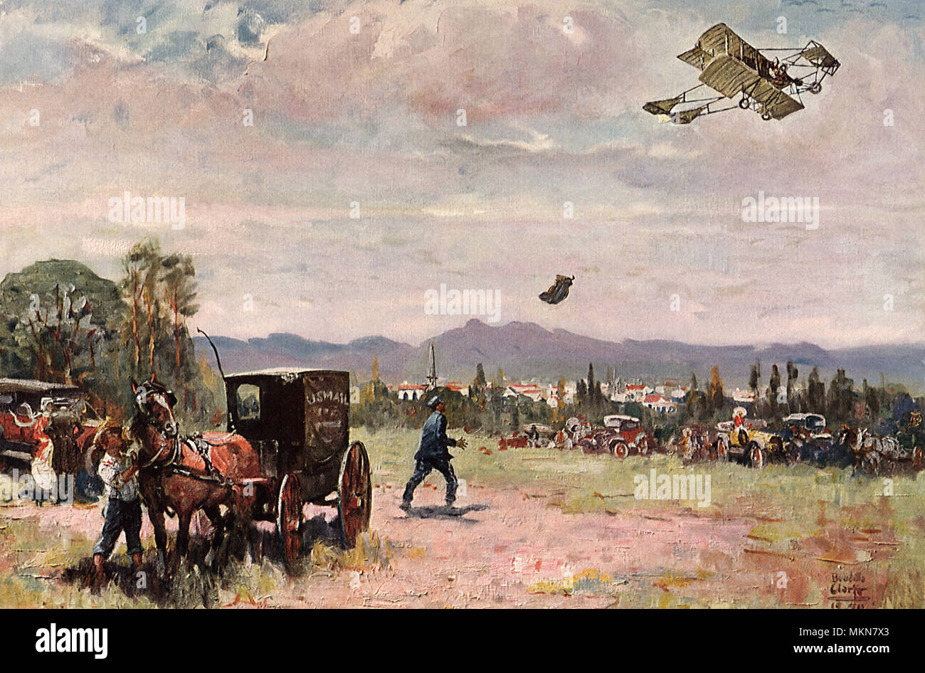 First Air Mail Delivery Stock Photo - Alamy