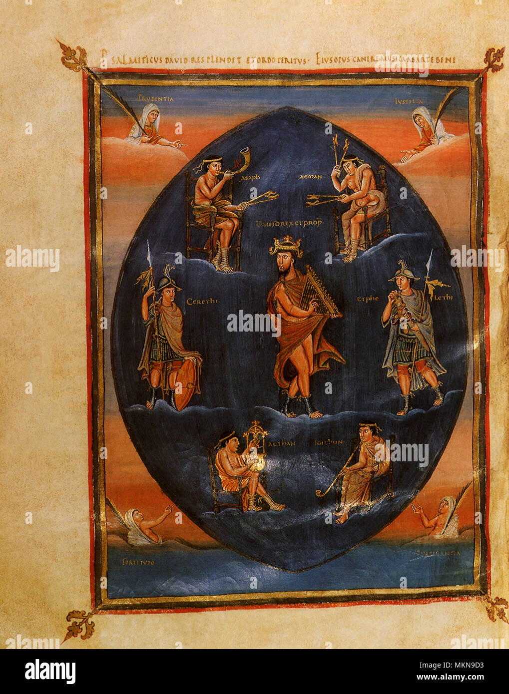 King David Plays Harp Stock Photo - Alamy