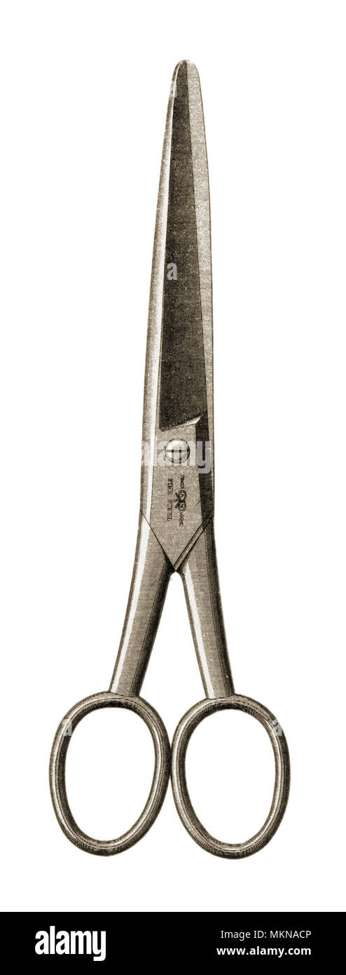 Steel Barbers' Scissors Stock Photo - Alamy